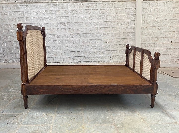 Rattan bed | Cane Bed | Rattan Cane Sheesham wood bed | KING / QUEEN ...